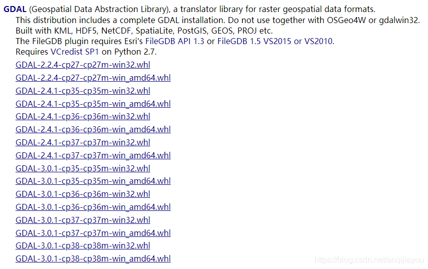 anaconda3安装gdal包_modulenotfounderror: no module named 'osgeo-CSDN博客