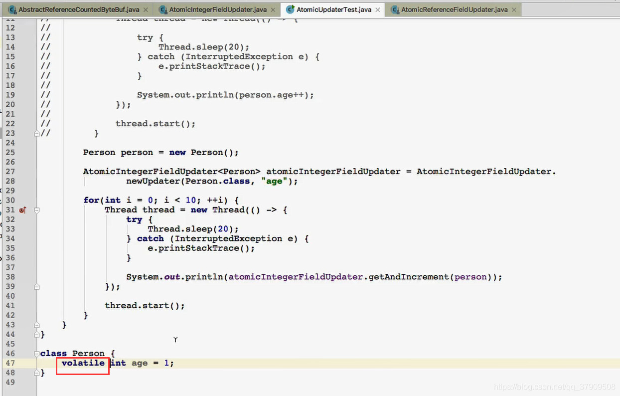 Netty的深入浅出--78.AtomicIntegerUpdater深入理解和AtomicIntegerUpdater简单实例_netty atomicintegerfieldupdater ...