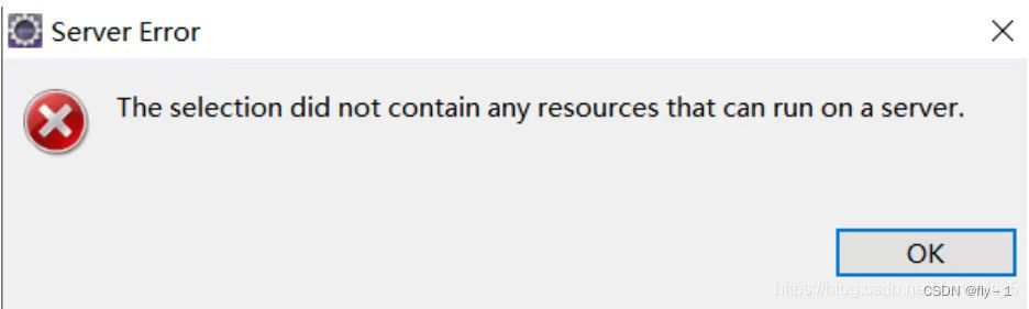 eclipse报错The selection did not contain any resources that can run on a server-CSDN博客