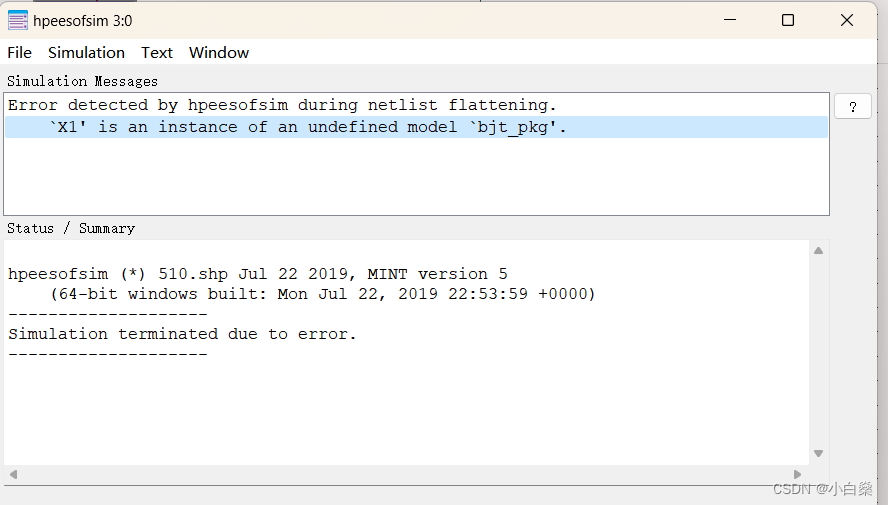 ADS仿真错误：对直流偏置的参数扫描进行设置并仿真_is an instance of an undefined model-CSDN博客