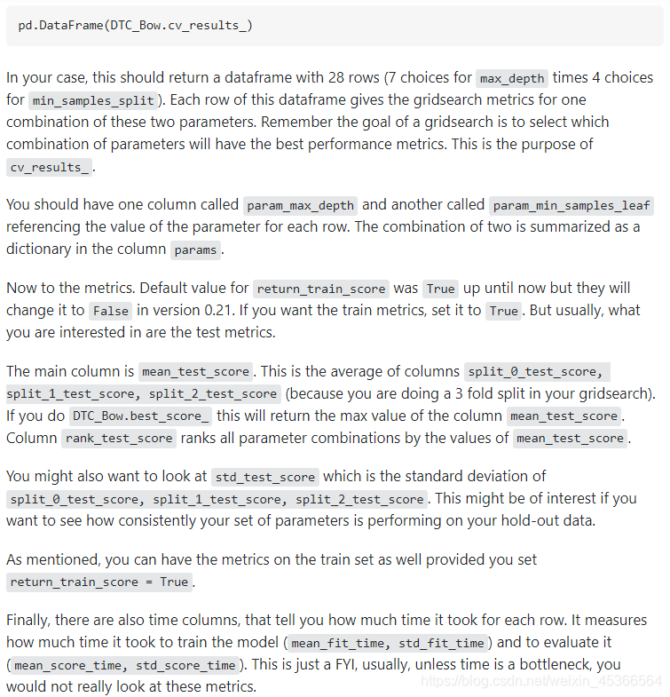 机器学习可视化调参 sklearn cv_results_使用与解析 网格搜索 python_python中gridsearchcv指定训练集和测试集-CSDN博客
