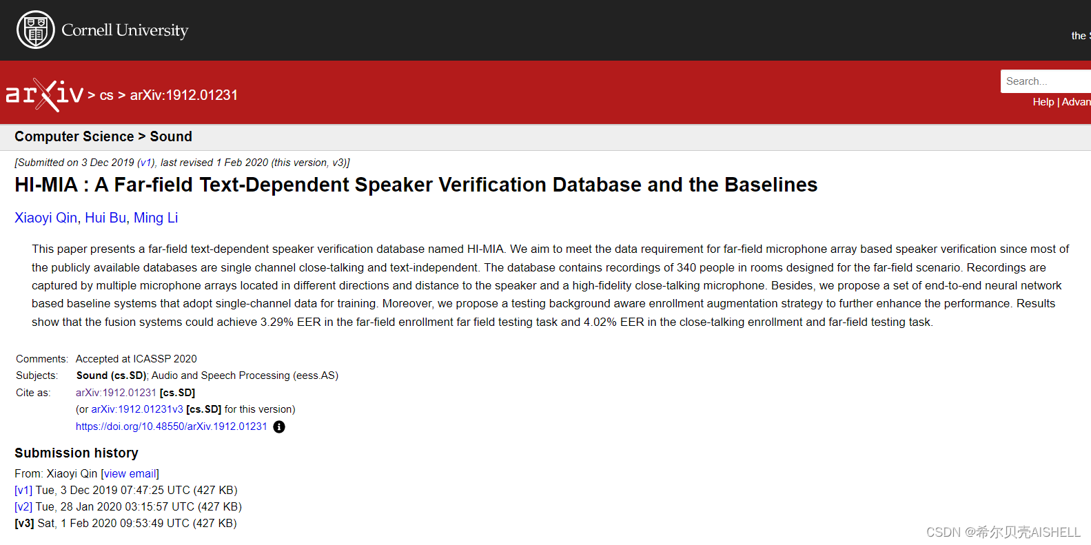 AISHELL-2019B-EVAL 语音唤醒词测试数据集_nlp唤醒词检测数据集-CSDN博客