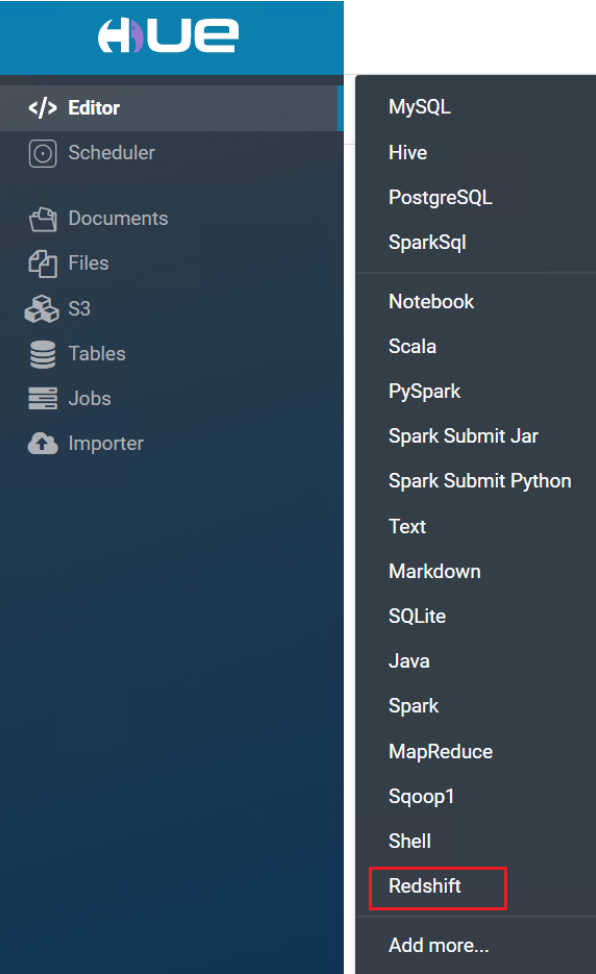 使用 Hue 玩转 Amazon EMR(SparkSQL, Phoenix) 和 Amazon Redshift_hue集成sparksql ...