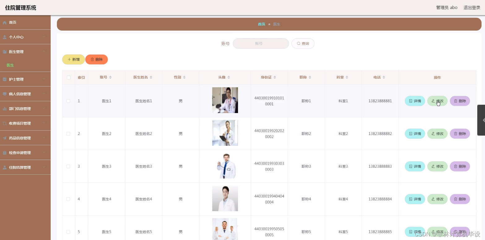 【附源码】计算机毕业设计住院管理系统（javaspringbootmysqlmybatis论文） Csdn博客