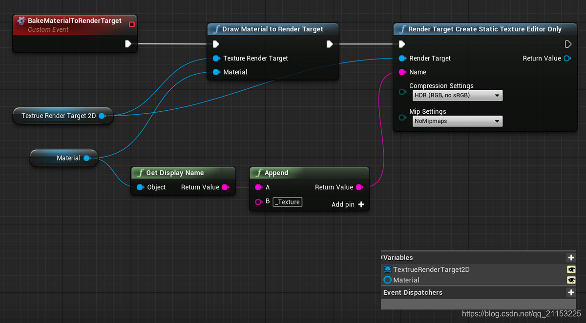 UE4 使用RenderTarget创建新贴图，替代消耗资源的材质。_ue 怎么在image上渲染texturerendertarget2d 不用材质-CSDN博客