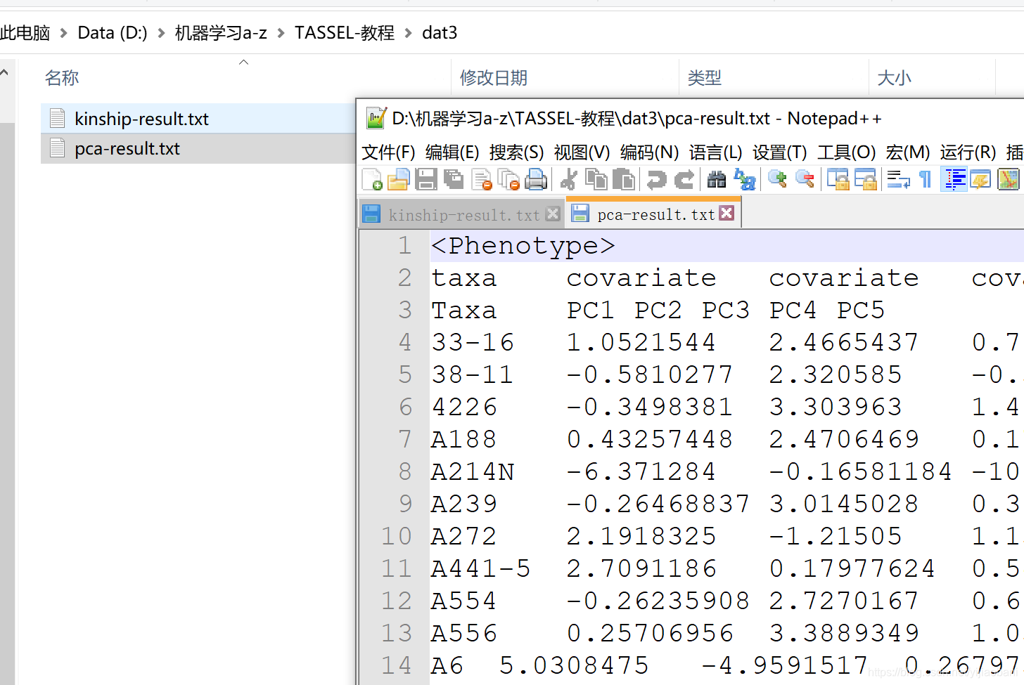 使用TASSEL学习GWAS笔记（3/6）：基因型数据可视化：kingship，PCA，MDS_tassel gwas-CSDN博客