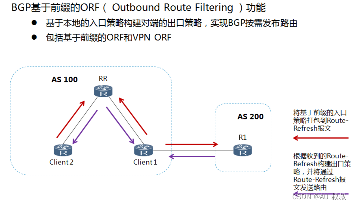 BGP高级功能：ORF策略、4字节AS号应用与路由管理-CSDN博客