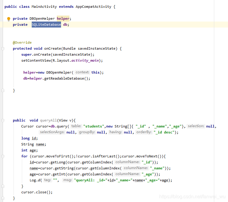 Android Sqlite 辅助类 Sqliteopenhelper 类实现android提供操作sqlite数据库的助手类是 Csdn博客