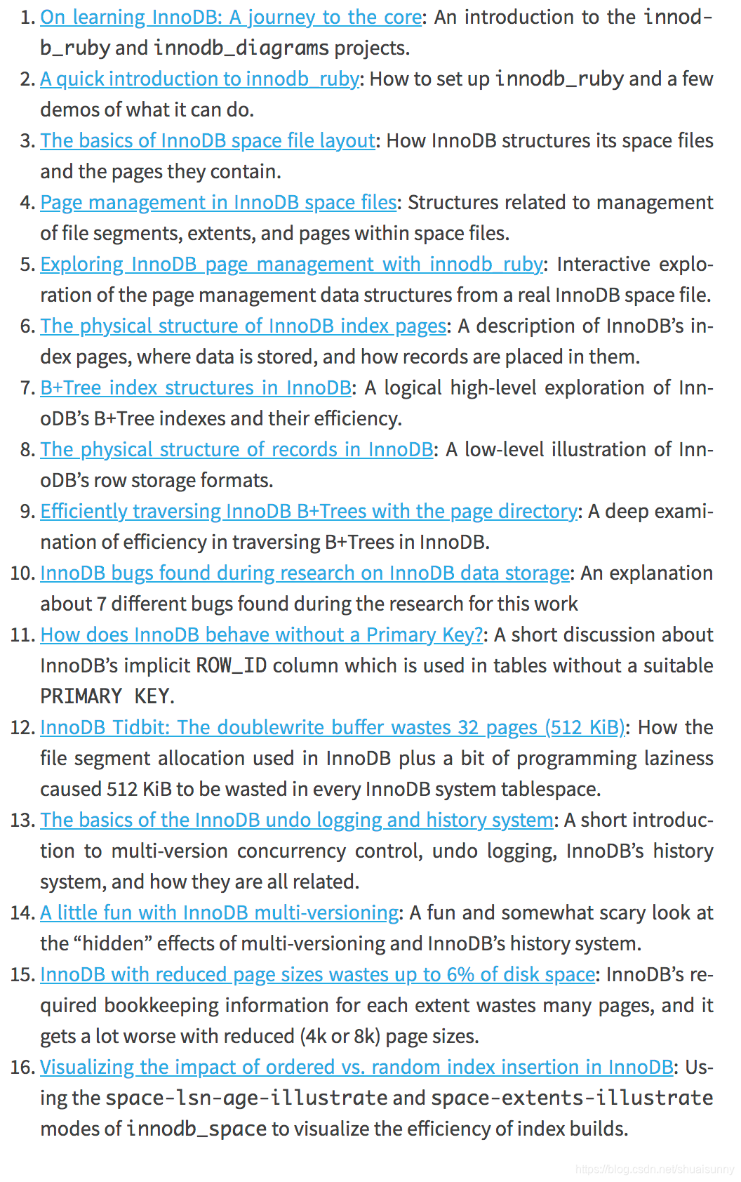 Jeremy Cole大神关于Innodb的文章分享-CSDN博客