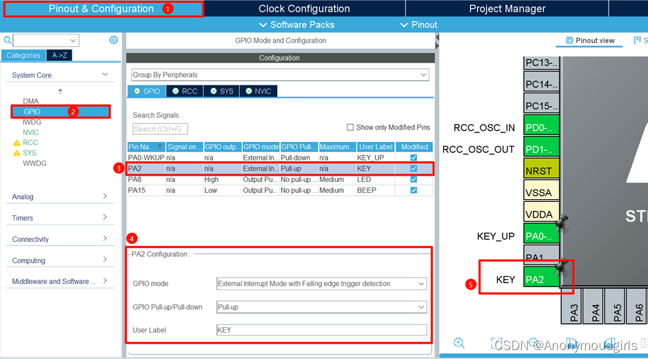 STM32CubeIDE基础学习-EXTI外部中断实验_stm32cubeide 外部中断-CSDN博客