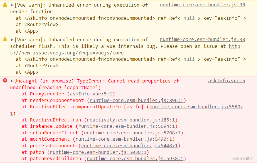 Vue3：Uncaught (in promise) TypeError: Cannot read properties of undefined (reading ‘xxx‘）_vue3报错 ...