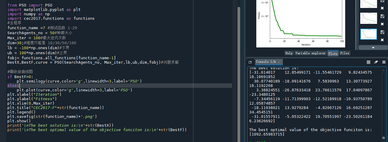 Cec2017(python):粒子群优化算法pso求解cec2017(提供python代码)cec2017 Python Csdn博客