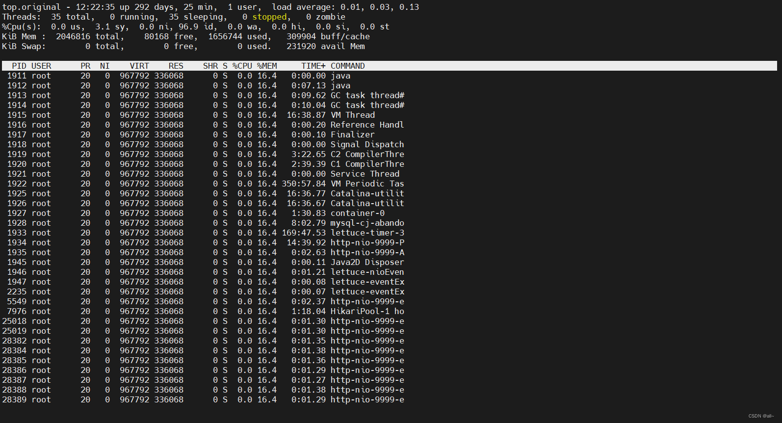 Java后台程序CPU问题排查与JVM分析-CSDN博客