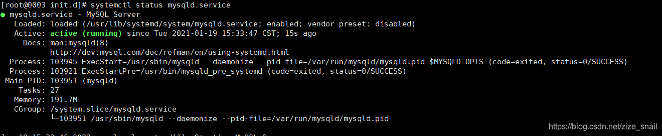 systemctl服务部署错误：code=exited, status=217/USER_mysqld.service: control process exited, code=exite ...
