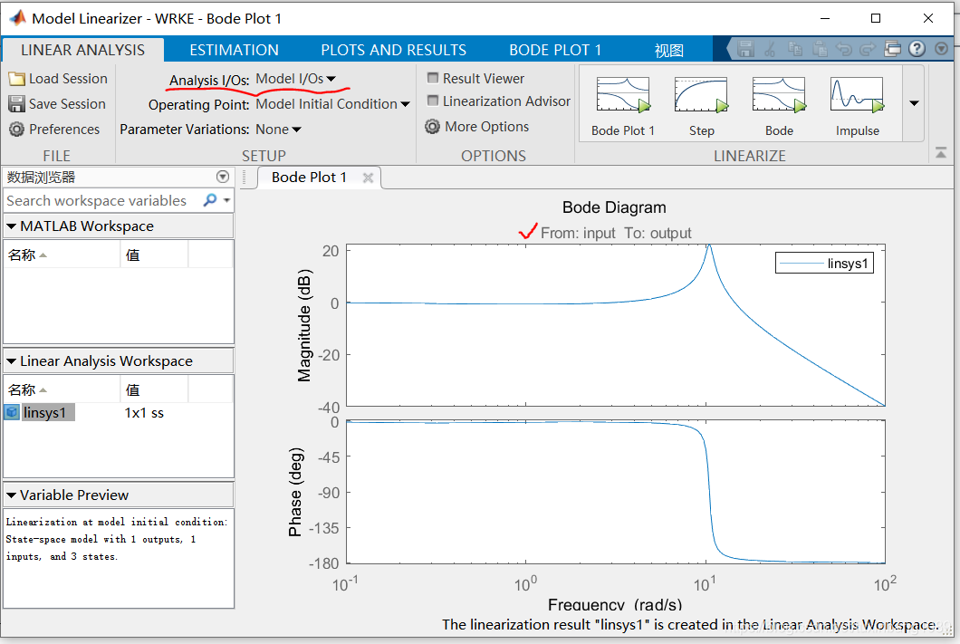 在Matlab R2019版本上分析simulink模型的BODE图、阶跃响应、单位脉冲响应-CSDN博客