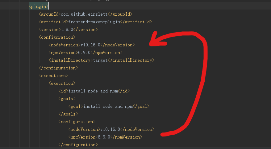 解决frontend-maven-plugin不能正常安装node和npm的问题（报错：The parameters 'nodeVersion', 'npmVersion' for goal ...