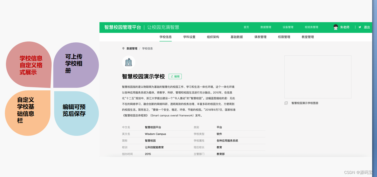 Java全套智慧校园系统源码springbootelmentui Quartz可视化校园管理平台系统源码 建设智慧校园的5大关键技术智慧校园平台源代码 Csdn博客