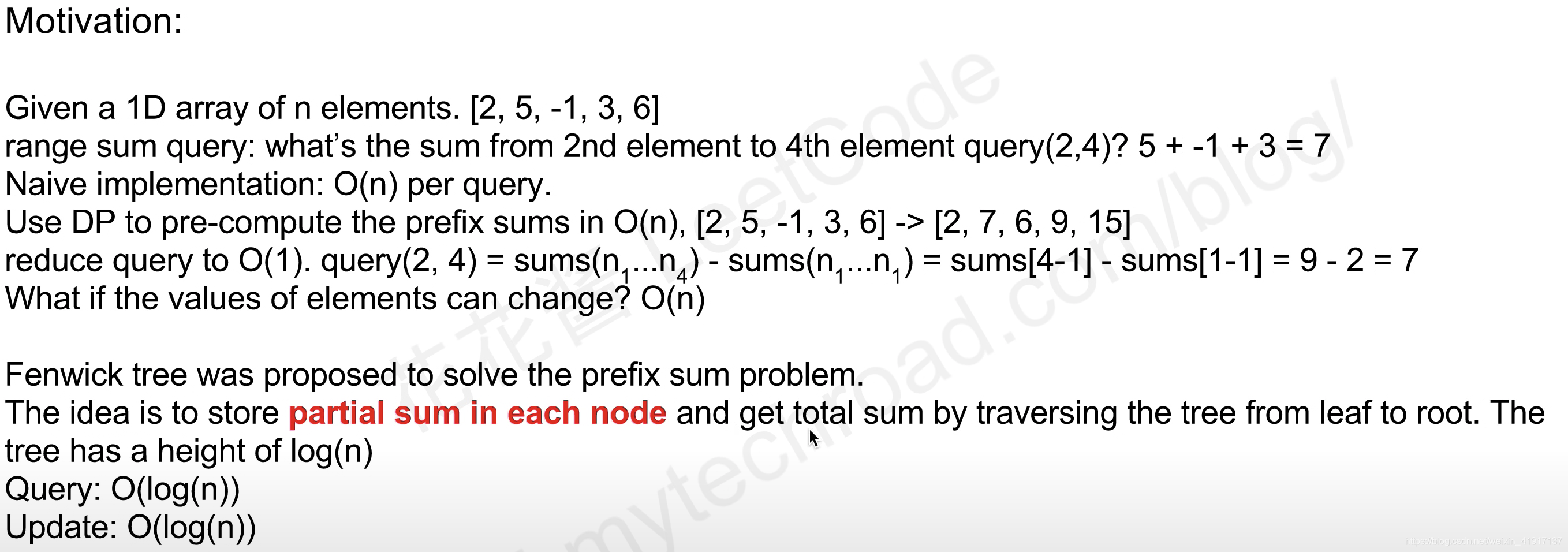 leetcode 307 (Binary Indexed Tree)-CSDN博客