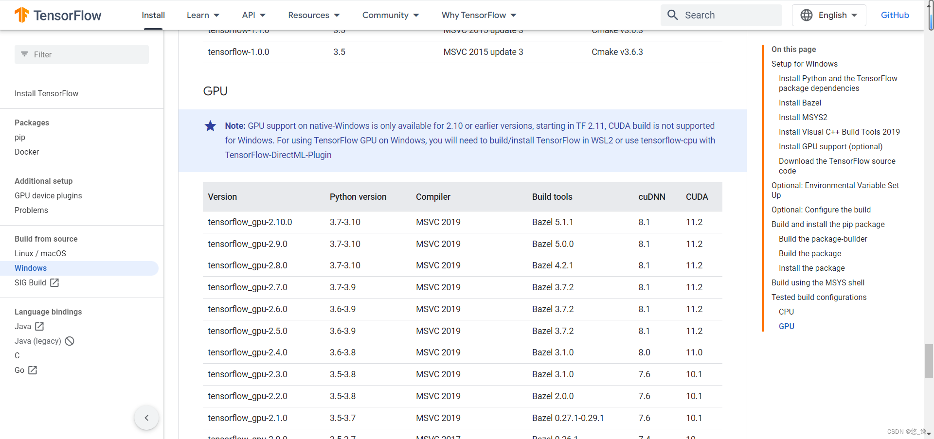 3050ti、Win10配置Keras2.10（tensorflow-GPU版本）_windows10 keras-CSDN博客