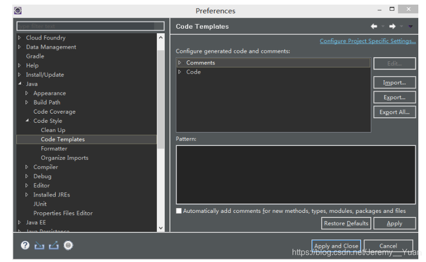 Eclipse 注释模板的说明及设置(超详细)_eclipse方法注释模板设置-CSDN博客