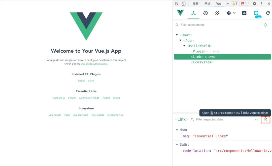 如何在 Vue 项目中，通过点击 DOM 自动定位VSCode中的代码行？(React 也适用)_visual studio code vue 代码定位_vue devtools能找到 ...