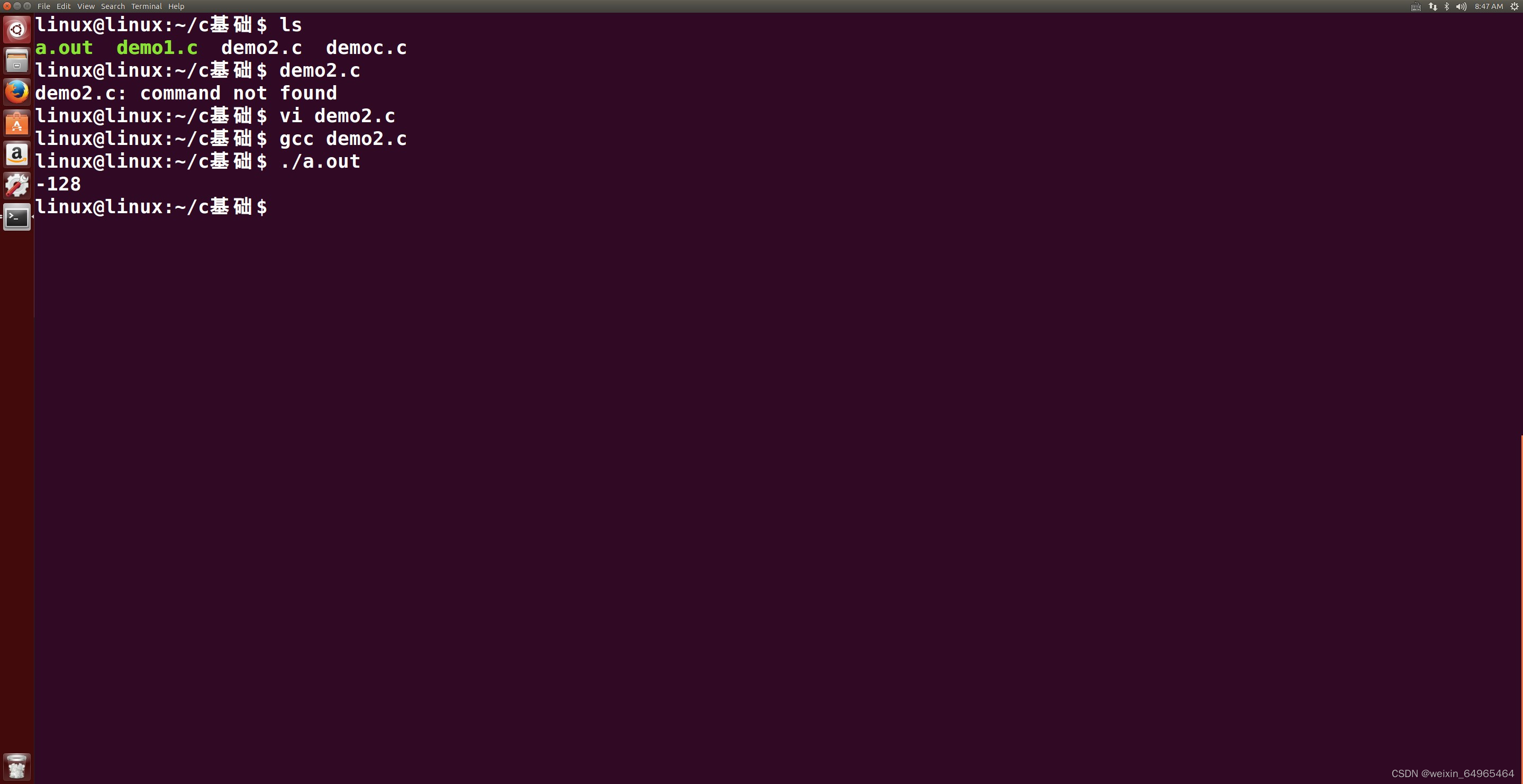 char c = 128，用%d打印，结果是什么？为什么？_signed char c = 128-CSDN博客
