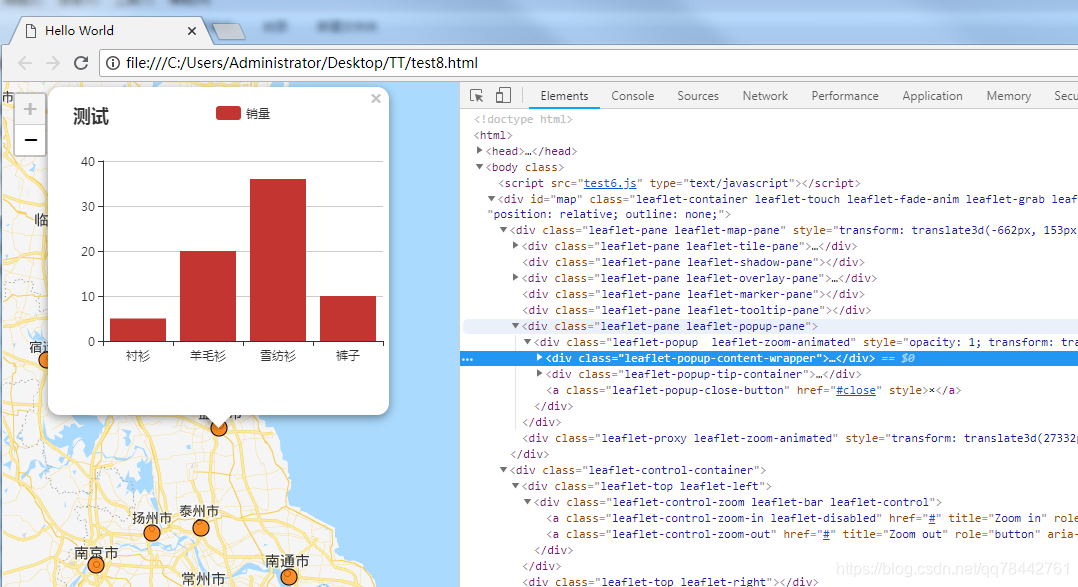Leaflet笔记-Leaflet与echarts结合使用（在地图上绘图表）_leaflet echarts-CSDN博客