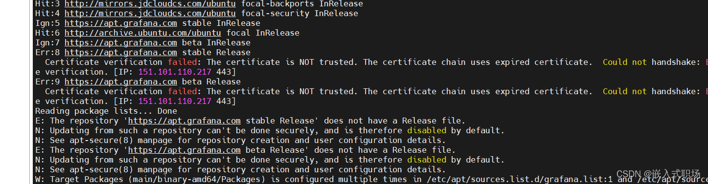 【ubuntu】解决 Certificate verification failed: The certificate is NOT trusted-CSDN博客