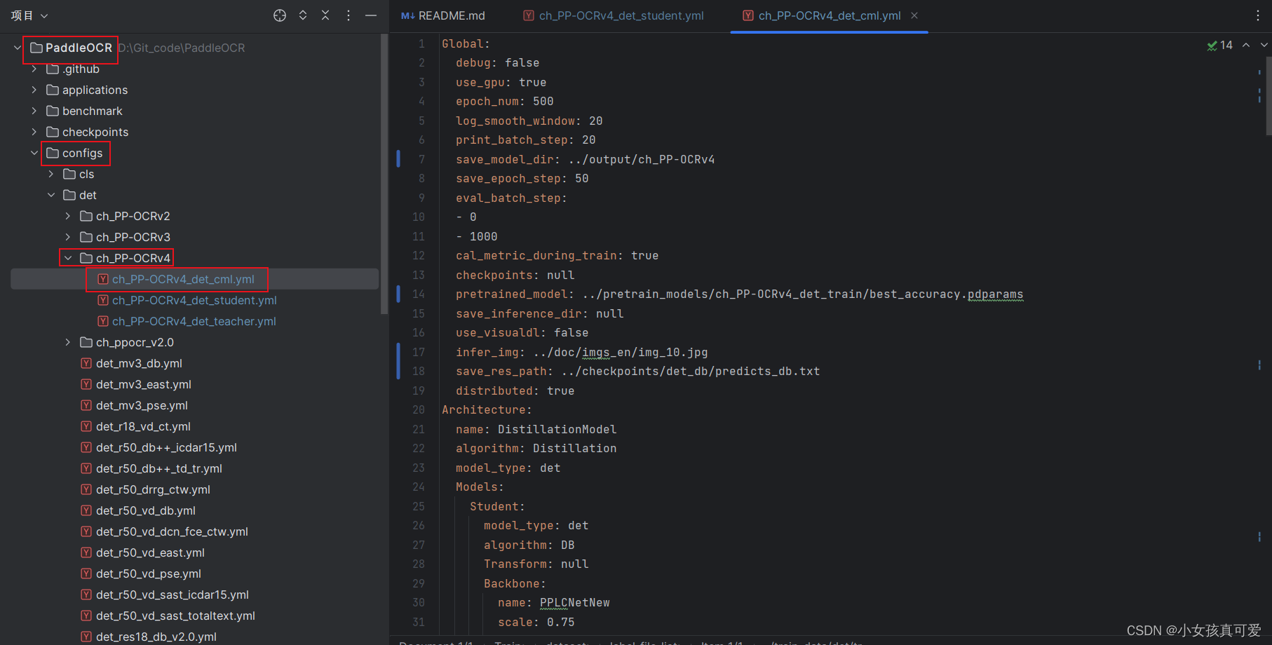 PaddleOCR训练自己模型（2）----参数配置及训练_paddleocr det cls rec模块-CSDN博客