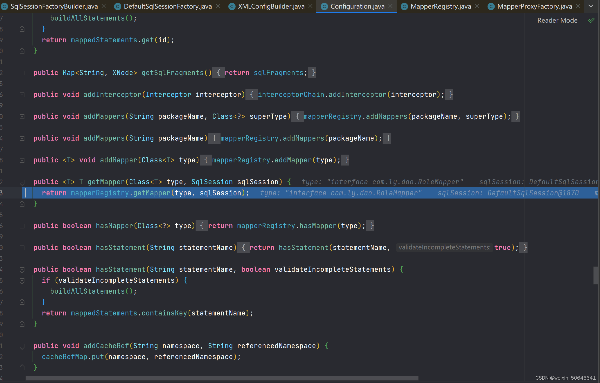 Mybatis部分源码解读_mybatis getmapper源码解析-CSDN博客