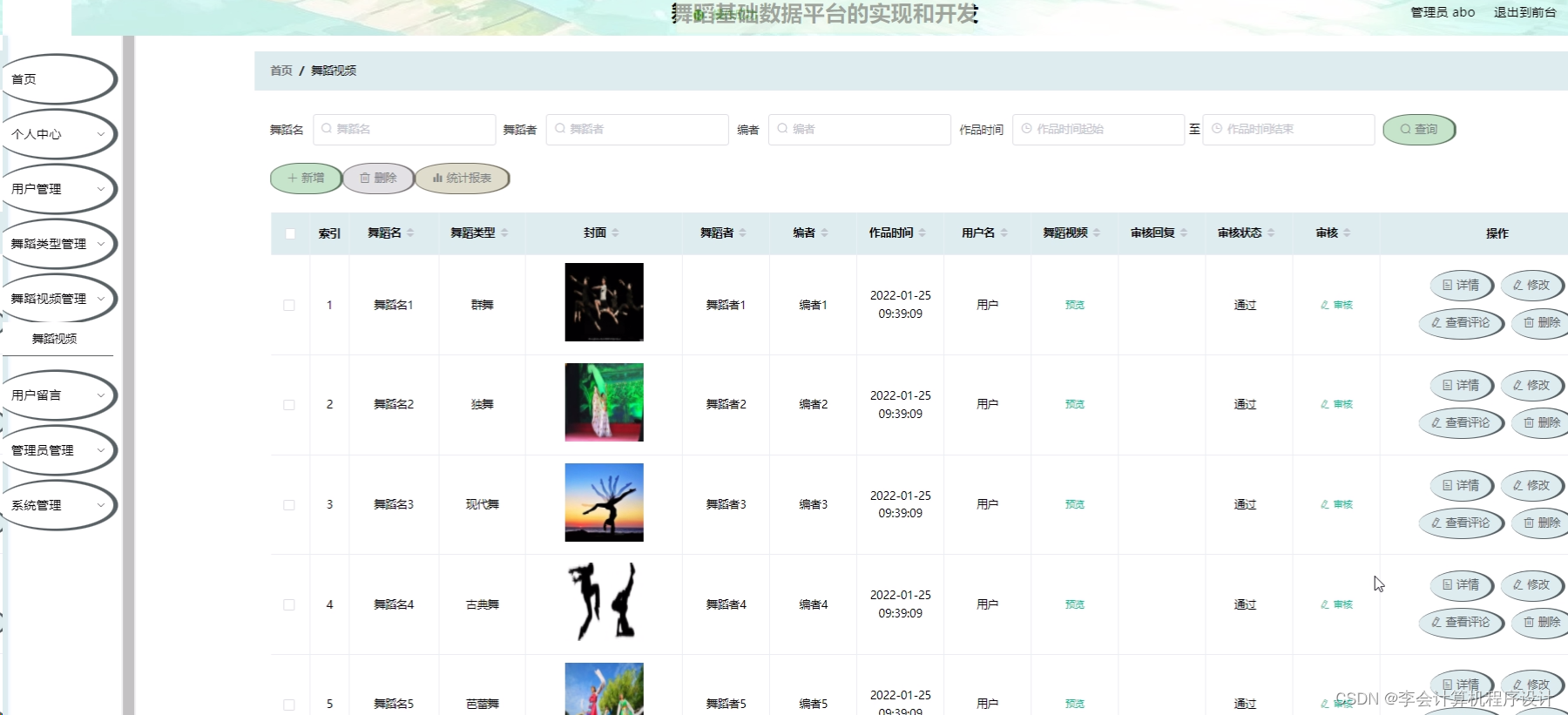 Java毕业设计舞蹈基础数据平台的实现和开发(springbootmysqljdk18meven)舞蹈动作数据库 Csdn博客