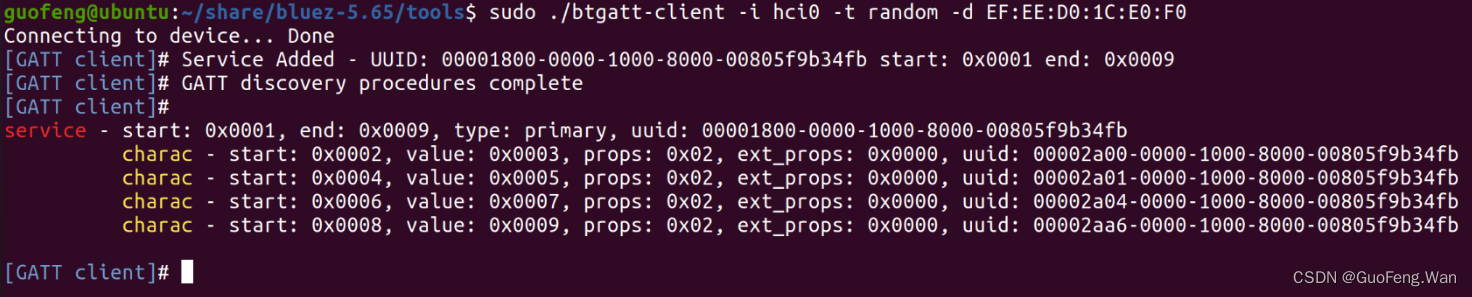 （六）深入理解Bluez协议栈之“GATT Client Profile”-CSDN博客