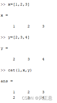 Matlab实现矩阵叠加的常用方法1——cat函数_matlab 矩阵叠加-CSDN博客