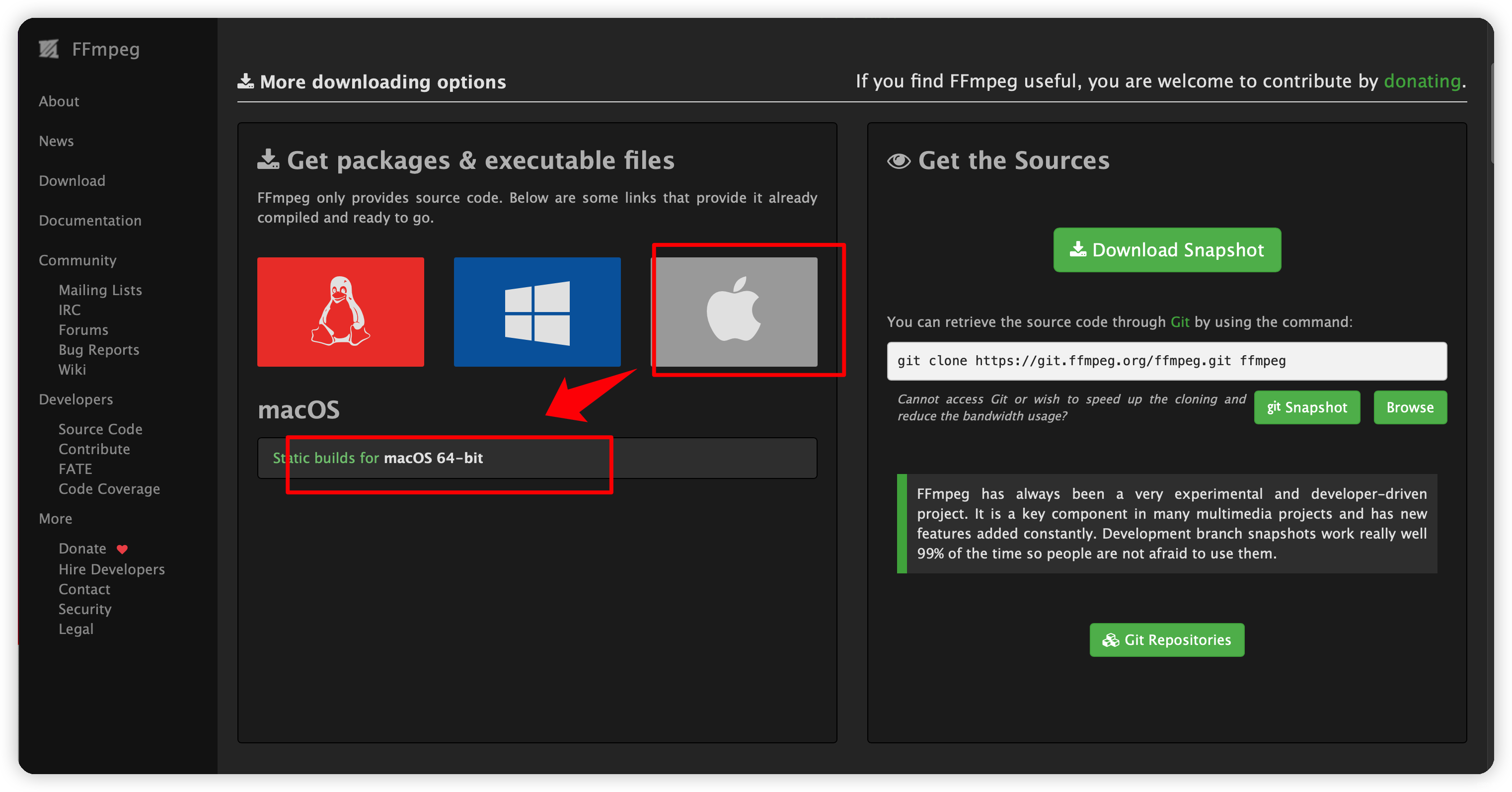 Mac版 下载安装FFmpeg（转）-CSDN博客