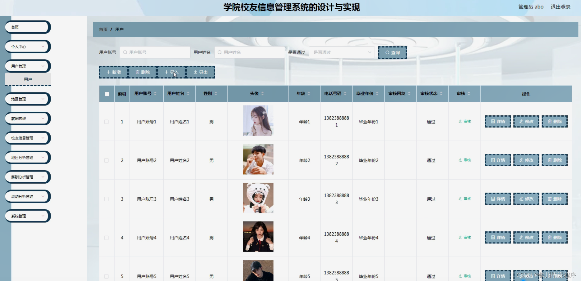Java学院校友信息管理系统的设计与实现(源码开题)一站式校友会平台java源码 Csdn博客