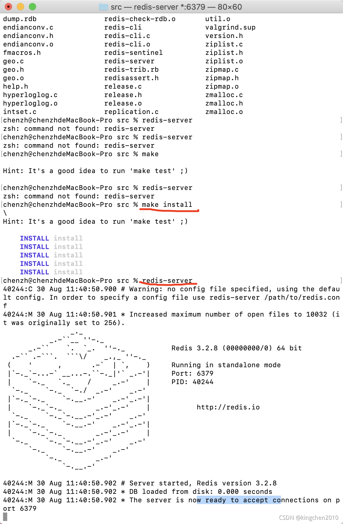 mac pro教你一步步安装redis服务_macbook-pro-3:redis-stable didi$ redis-cli -h 10.7-CSDN博客