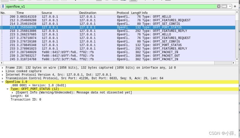 OpenFlow协议分析实践_openflow 使用csdn-CSDN博客