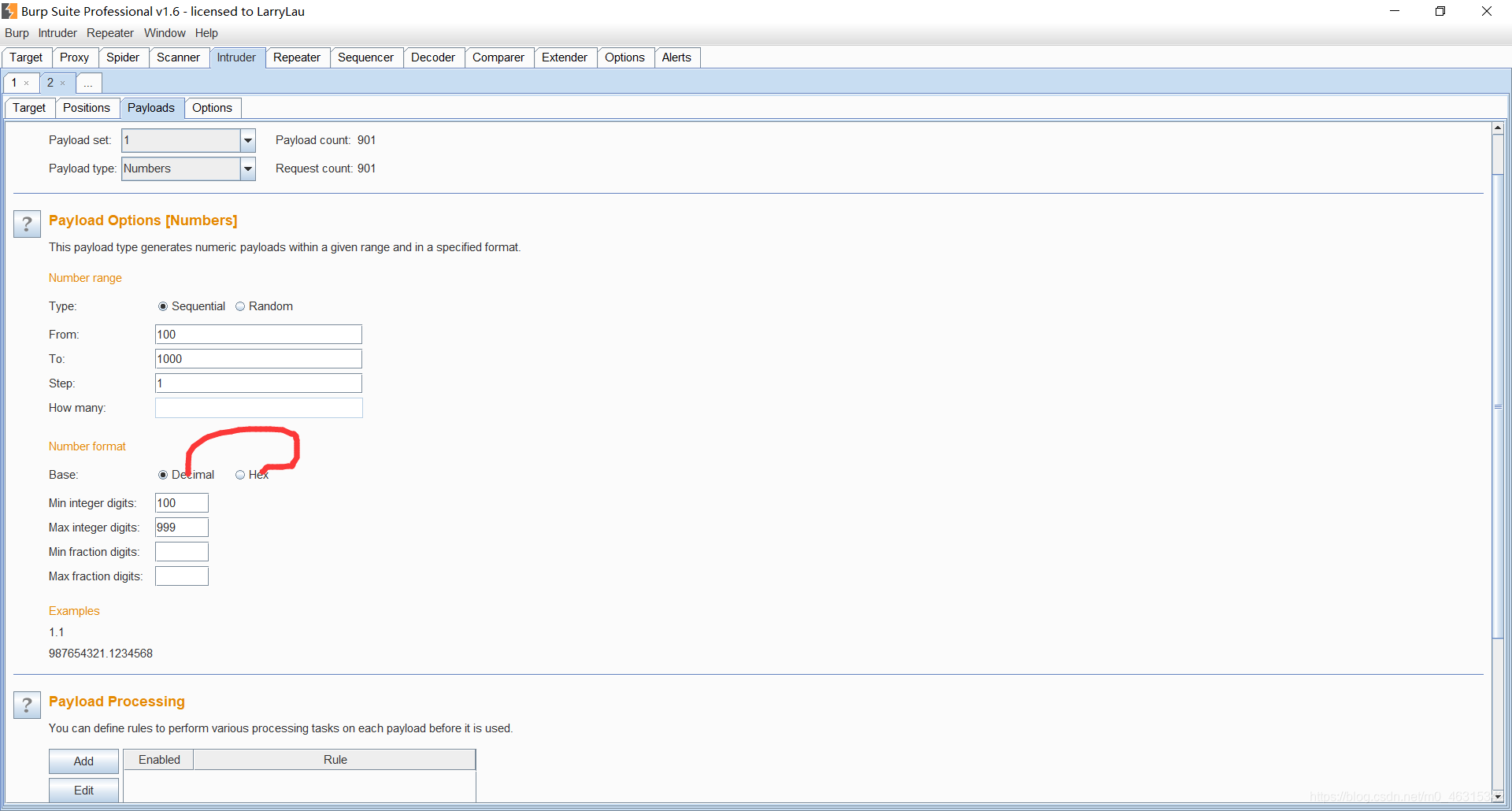 burp intruder爆破出现 Payload set 1: Invalid number settings的解决办法-CSDN博客