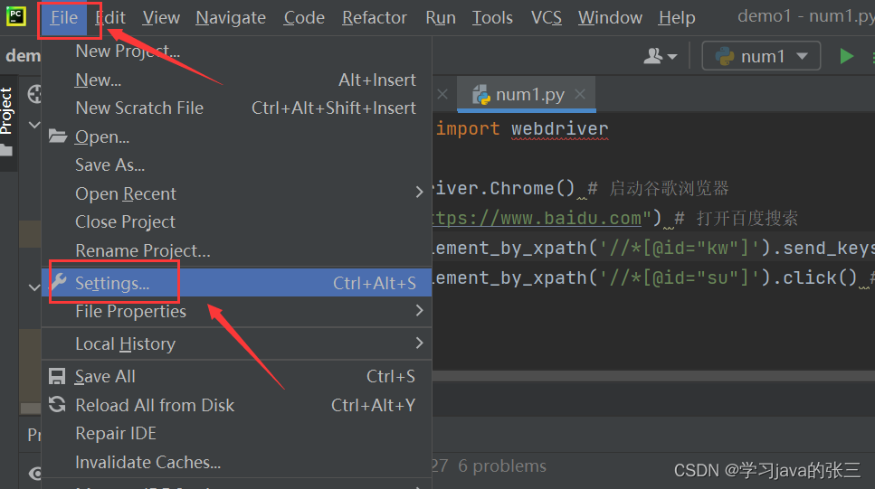 3.解决Pycharm报错Unresolved reference ‘selenium‘ Unresolved reference ‘webdriver‘_unresolved ...
