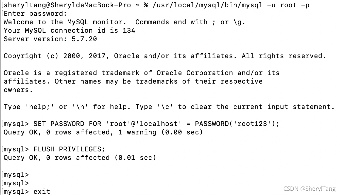 macOS系统中：MySQL5.7 的安装_mac卸载mysql后重新安装5.7-CSDN博客