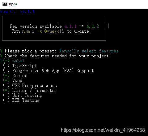 vue cli4.0 快速搭建项目_npm 安装vue-cli4.0-CSDN博客