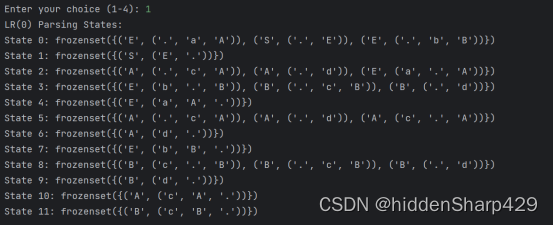 【编译原理】用Python实现LR(0)语法分析_python lr-CSDN博客