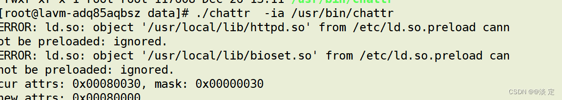 ERROR: ld.so: object ‘/usr/local/lib/httpd.so‘ from /etc/ld.so.preload cannot be preloaded ...