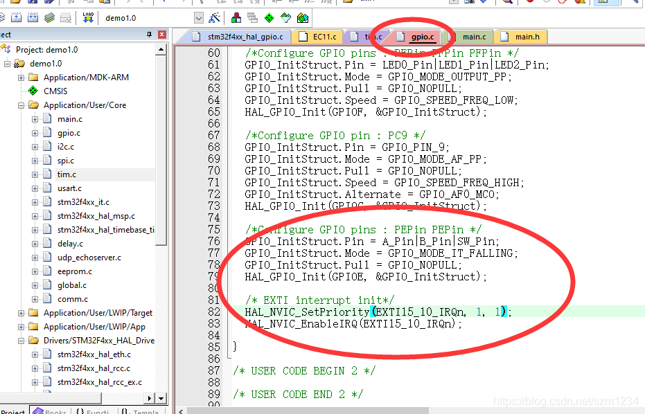 STM32CubeMX EC11旋转编码器开发心路历程（encode模式 外部中断模式 普通IO口模式 定时器模式探索）_ec11stm32例程-CSDN博客