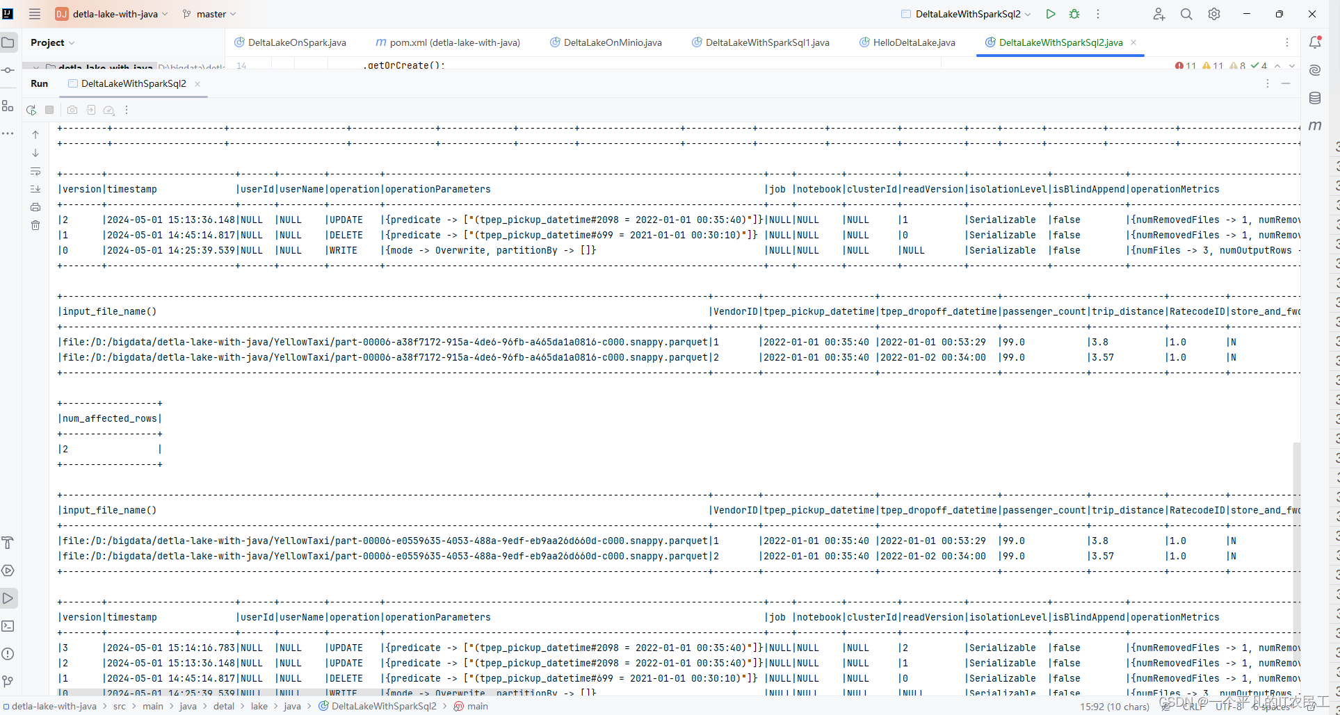 Delta lake with Java--利用spark sql操作数据2_sparksql delta-CSDN博客