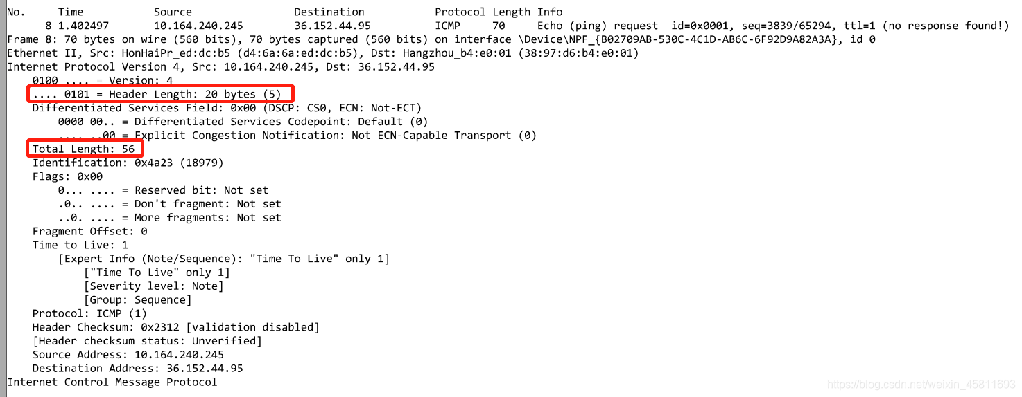 Wireshark Labs(6): IP v7.0_find the first icmp echo request message that was -CSDN博客