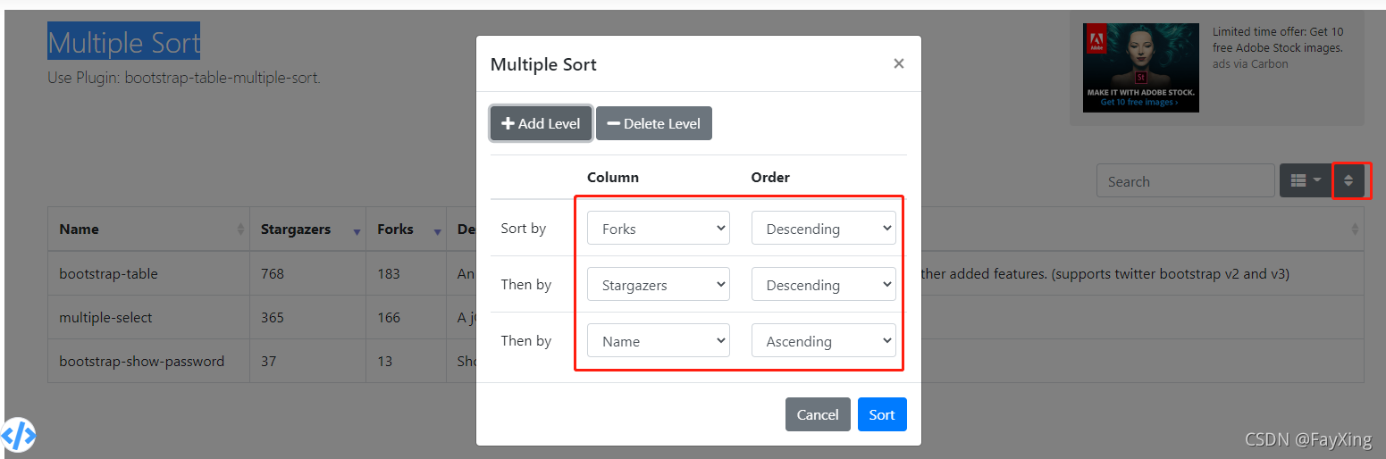 记一次bootstrap-table多重排序的实践_bootstrap table sort方法-CSDN博客