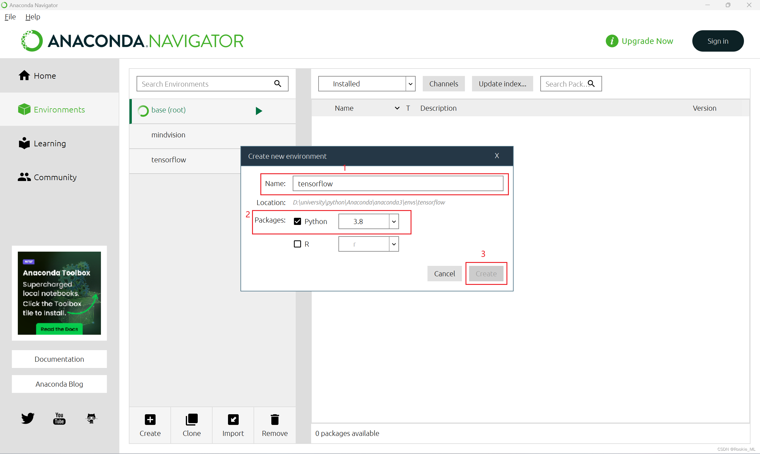 tensorflow保姆级安装教程！！(Anaconda版)_spyder安装tensorflow-CSDN博客
