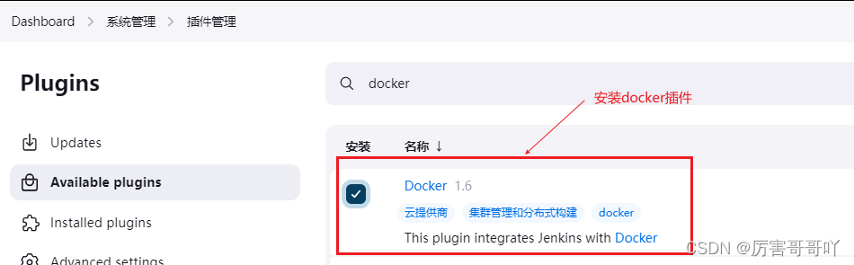 (二十)devops持续集成开发——使用jenkins的docker插件完成docker项目的流水线发布jenkins Docker 插件使用 Csdn博客