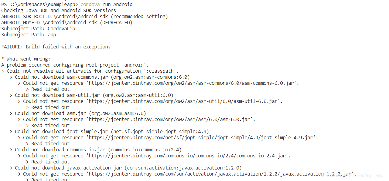 gradle构建Android报错 couldnot resolve all artifacts for configuration = ':classpath'_idea gradle 编译 ...